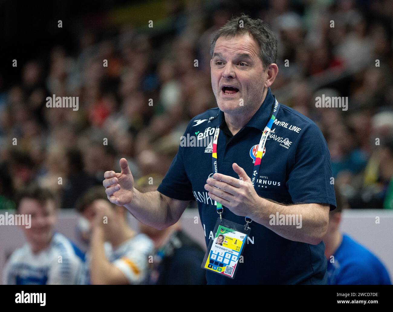 Berlin, Germany. 15th Jan, 2024. Handball: European Championship, Poland - Faroe Islands ...