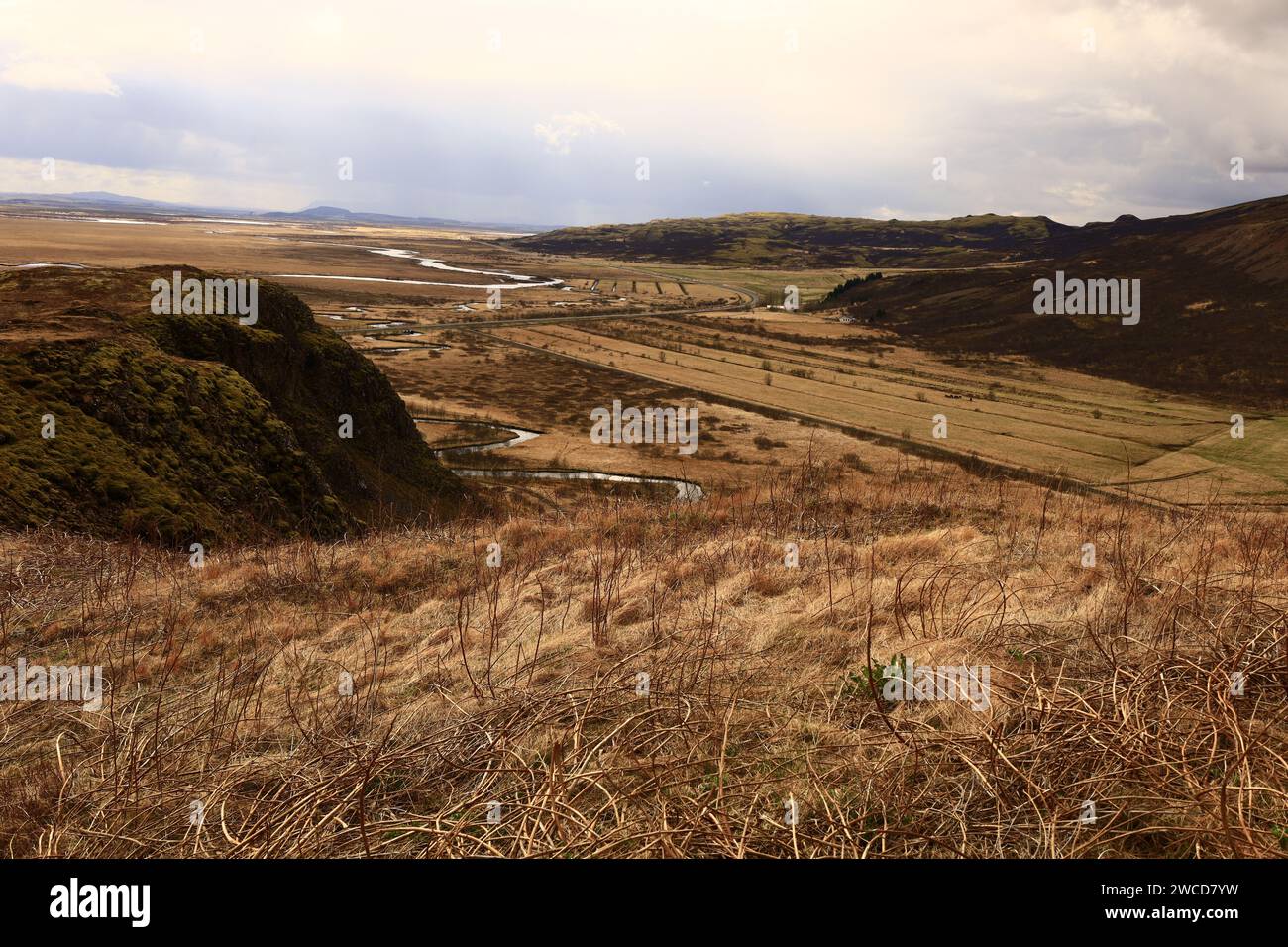 The Geysir geothermal field is a collection of hot springs, a dome and ...