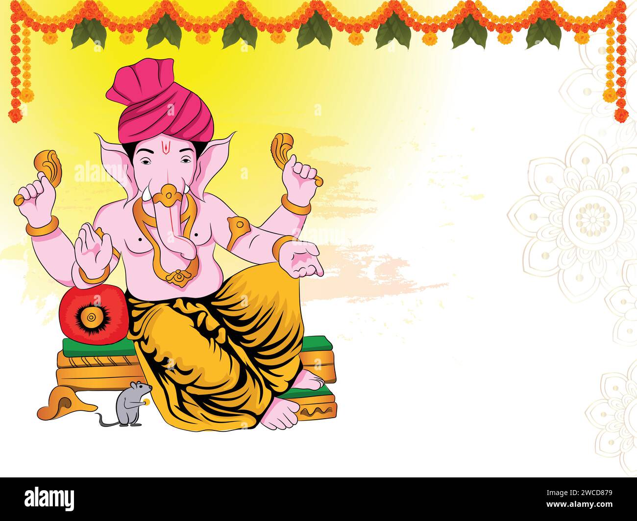 Indian god ganesha design Stock Vector Images - Alamy