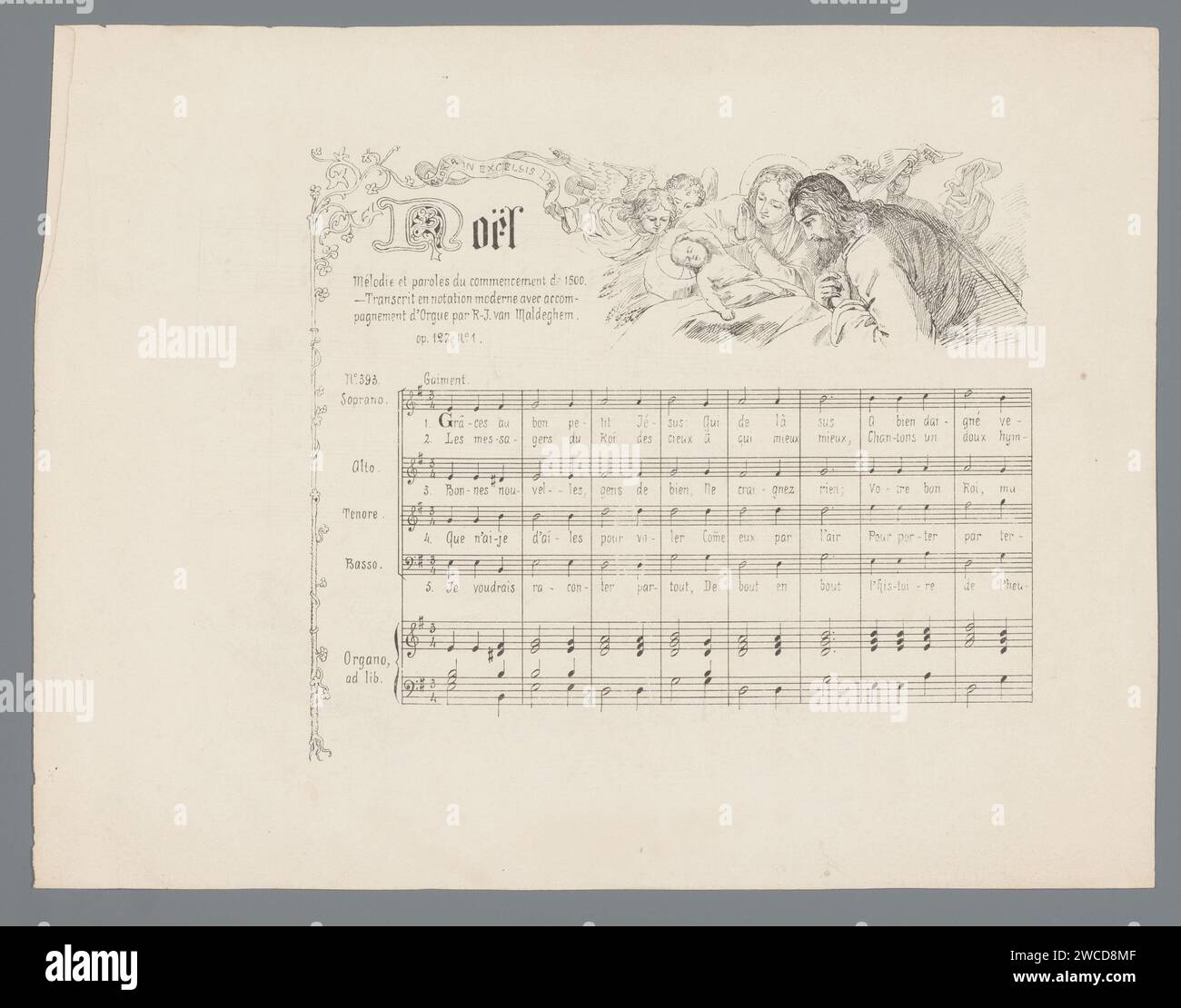 Joseph and Mary at the Christenkind, Eugène van Maldeghem (Attributed ...