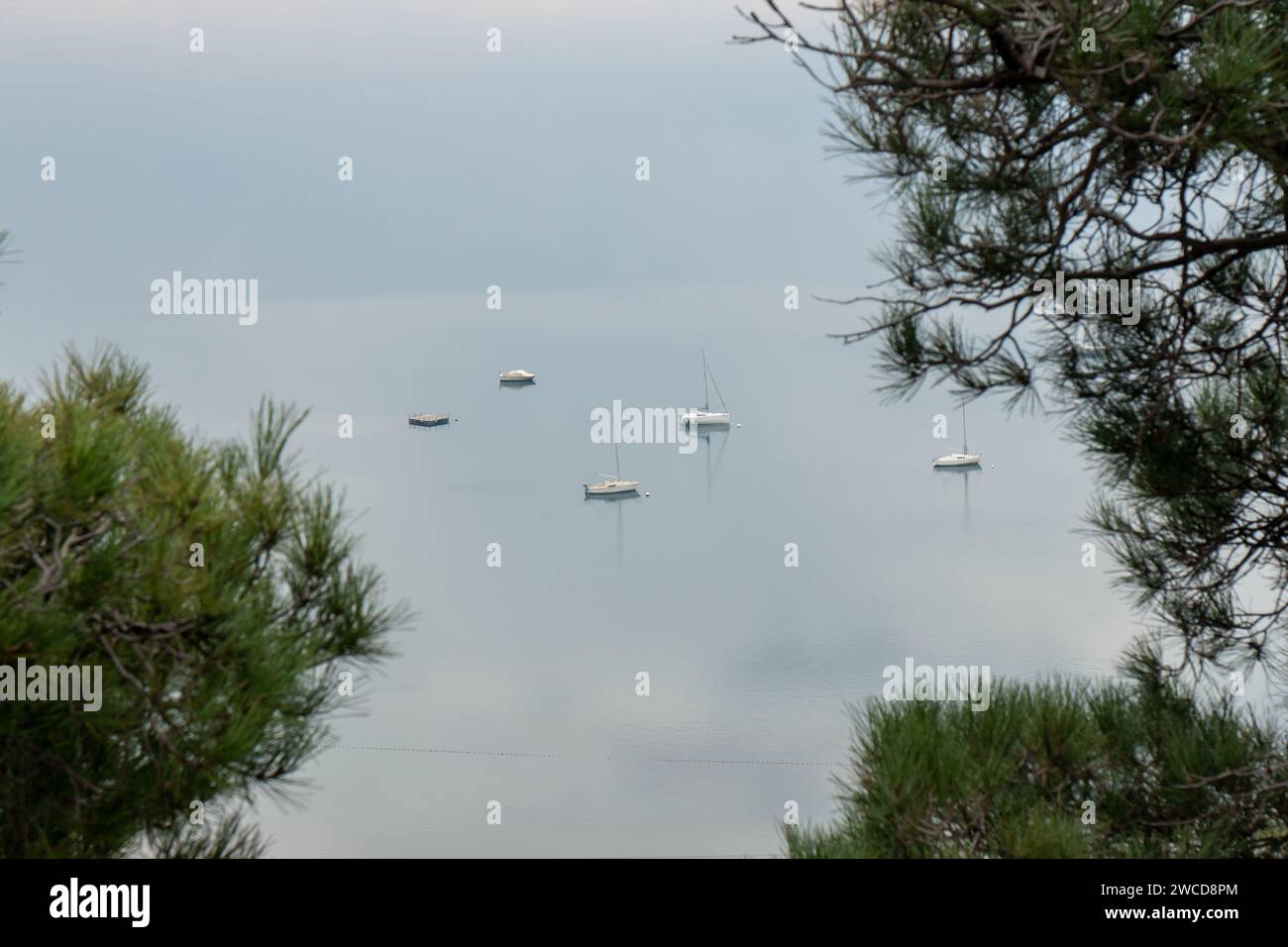Tbilisi sea, reservoir and boats with deflated sails Stock Photo - Alamy