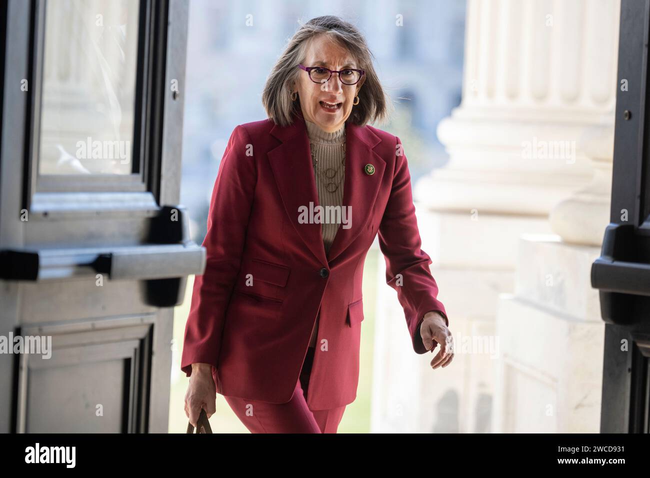 UNITED STATES - JANUARY 12: Rep. Andrea Salinas, D-Ore., arrives to the ...
