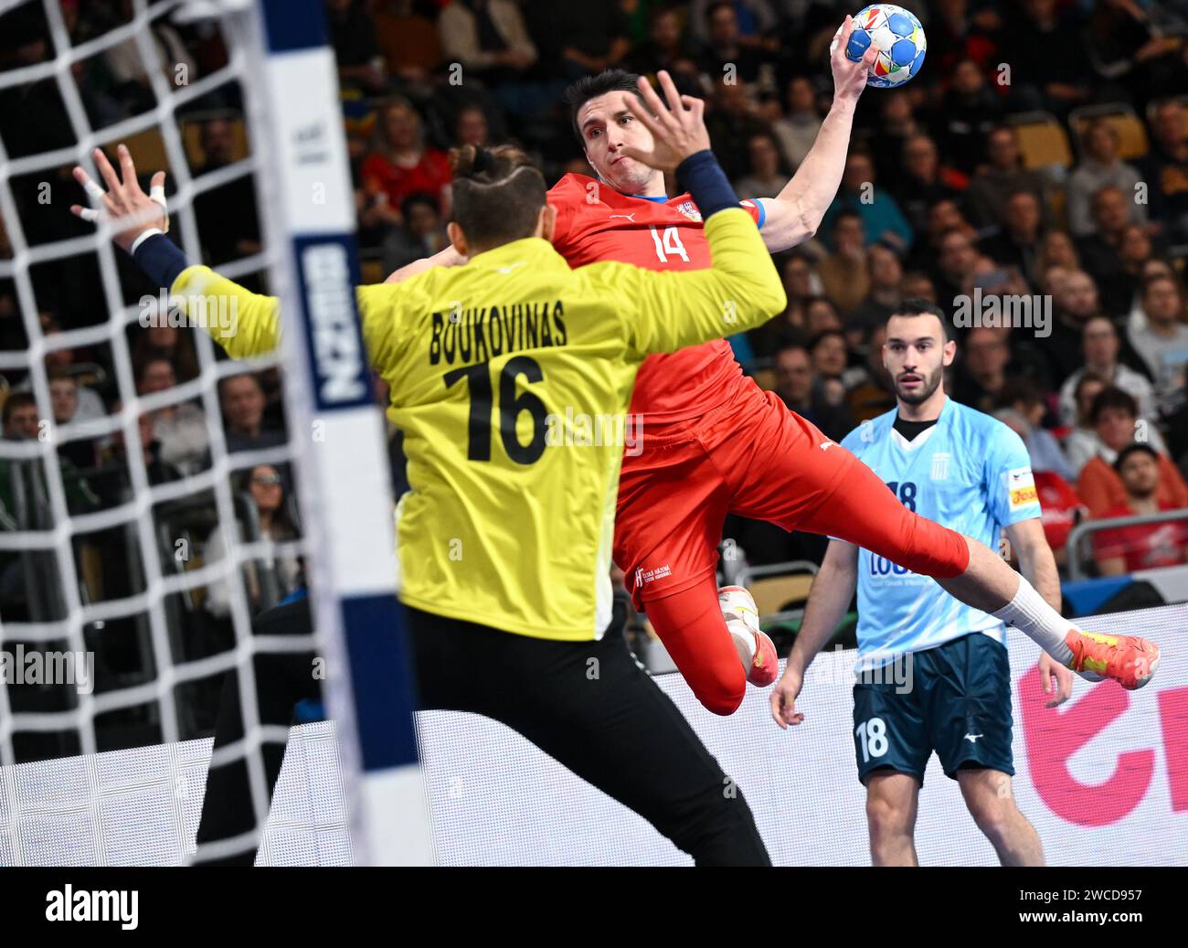 Munich, Germany. 15th Jan, 2024. Handball: European Championship, Czech ...