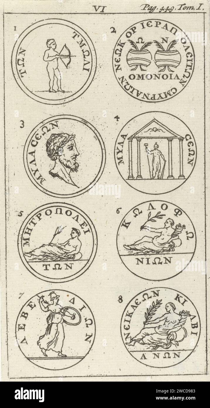 Eight tokens, VI, Jan Luyken, 1679 print Print Central and top right ...