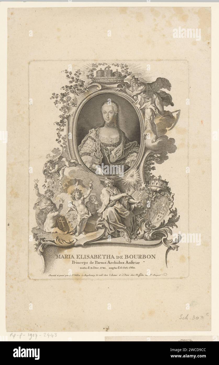 Portrait of Maria Elisabeth Josepha, Archduchess of Austria, Johann ...