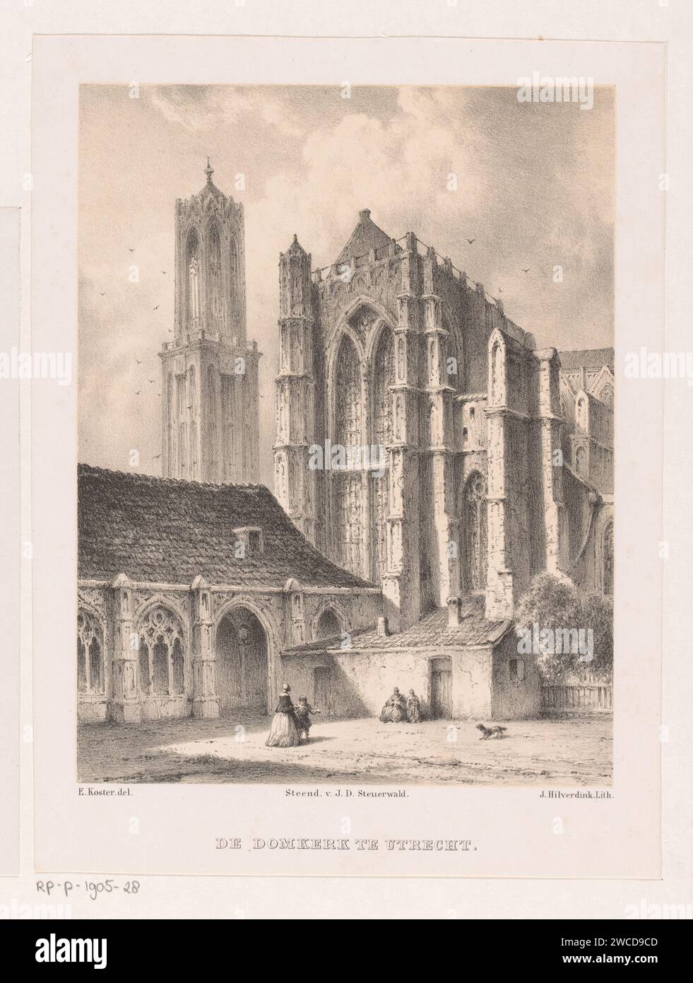 Domkerk and Domtoren in Utrecht, Johannes Hilverdink, after Everhardus ...