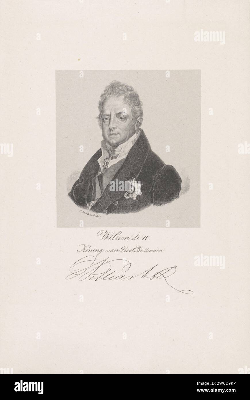 Portrait of William IV, King of the United Kingdom, Carel Frederik ...
