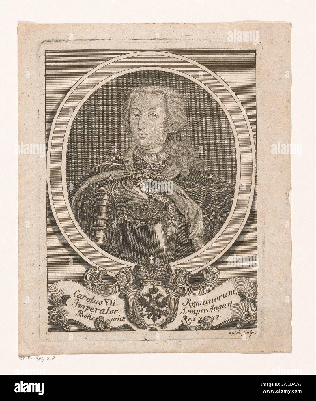 Portrait of Karel VII Albrecht, Roman -German Keizer, Georg Paul Busch ...