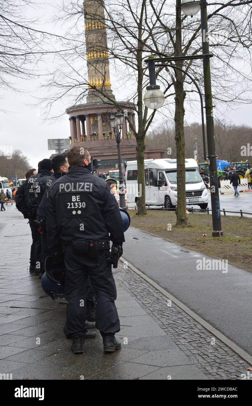 Berlin, Germany - January 15, 2024 - German farmers protest with ...