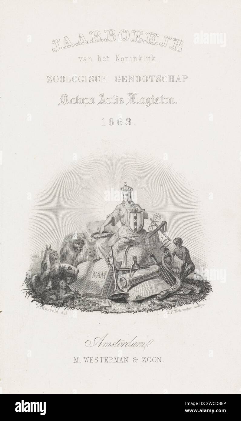 Amsterdam City Magwing with Wild Animals, Willem Frederik Wehmeyer ...