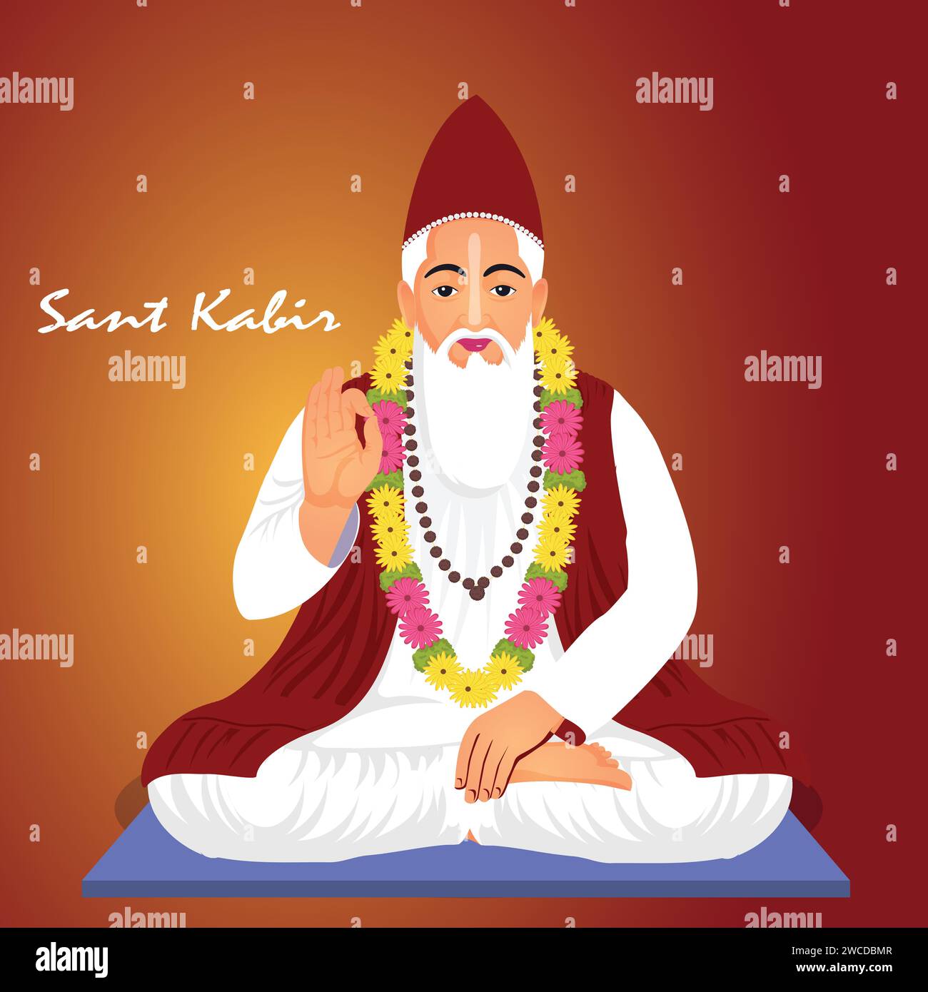 Happy kabir das jayanti greeting card design Vector Image Stock Vector ...