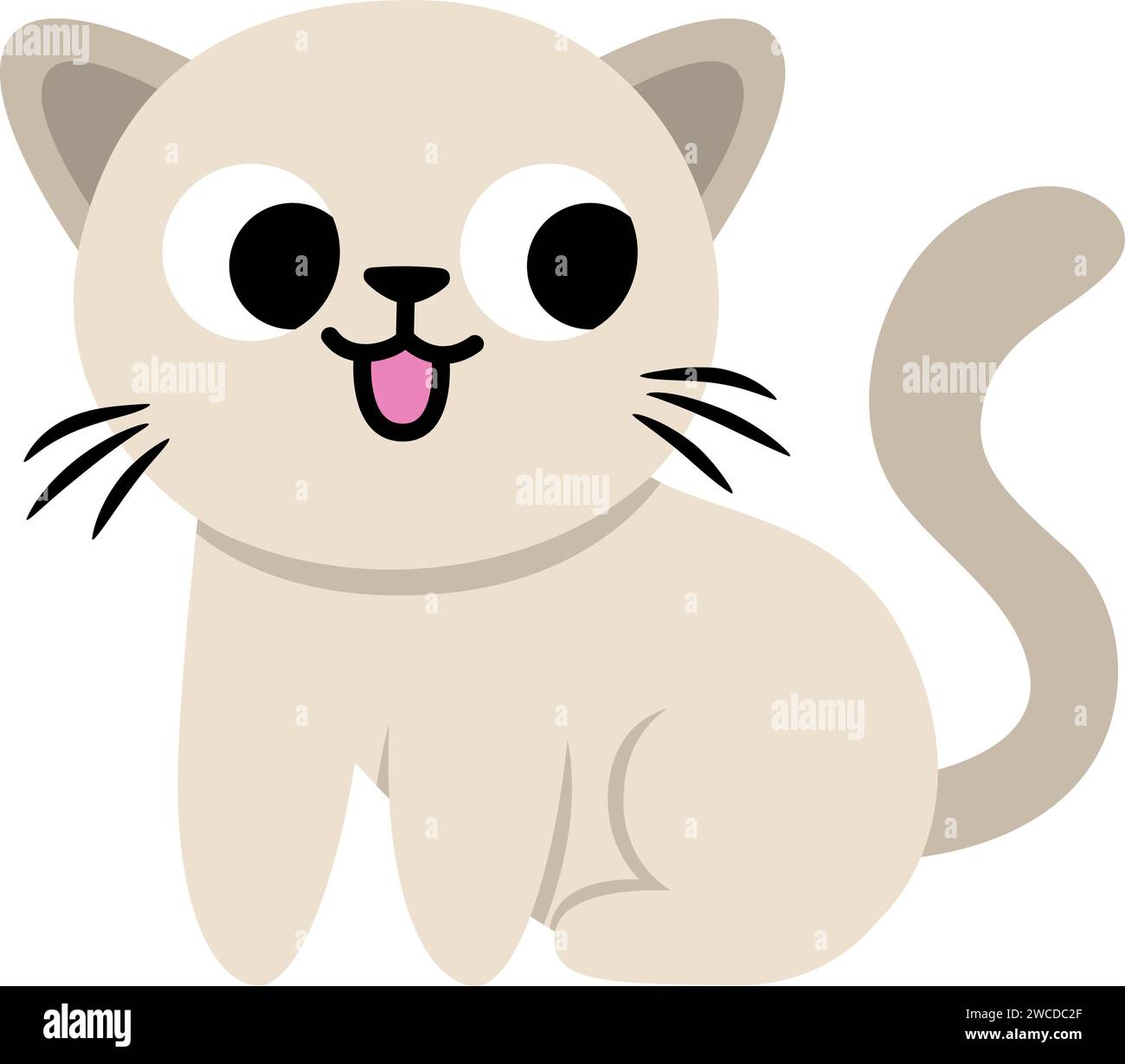 Vector cat illustration for children. Cute animal character for kids ...