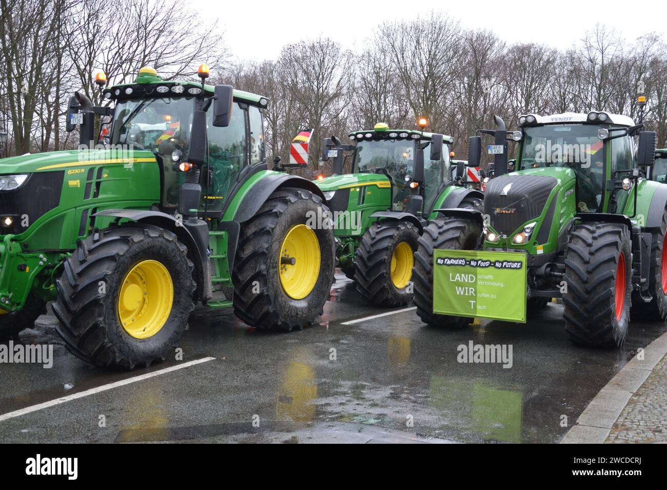 Berlin, Germany - January 15, 2024 - German farmers protest with ...