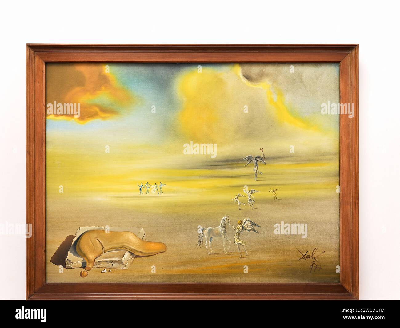 Soft monster in angelic landscape; painting by Salvado Dali in the ...