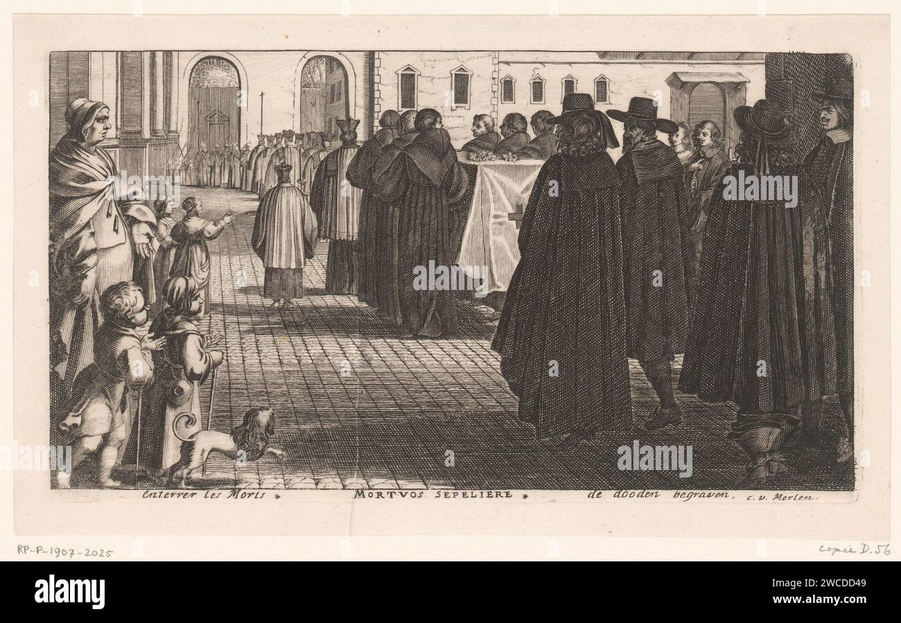 Buried of the dead, Anonymous, Cornelis van Merlen, After Abraham Bosse ...