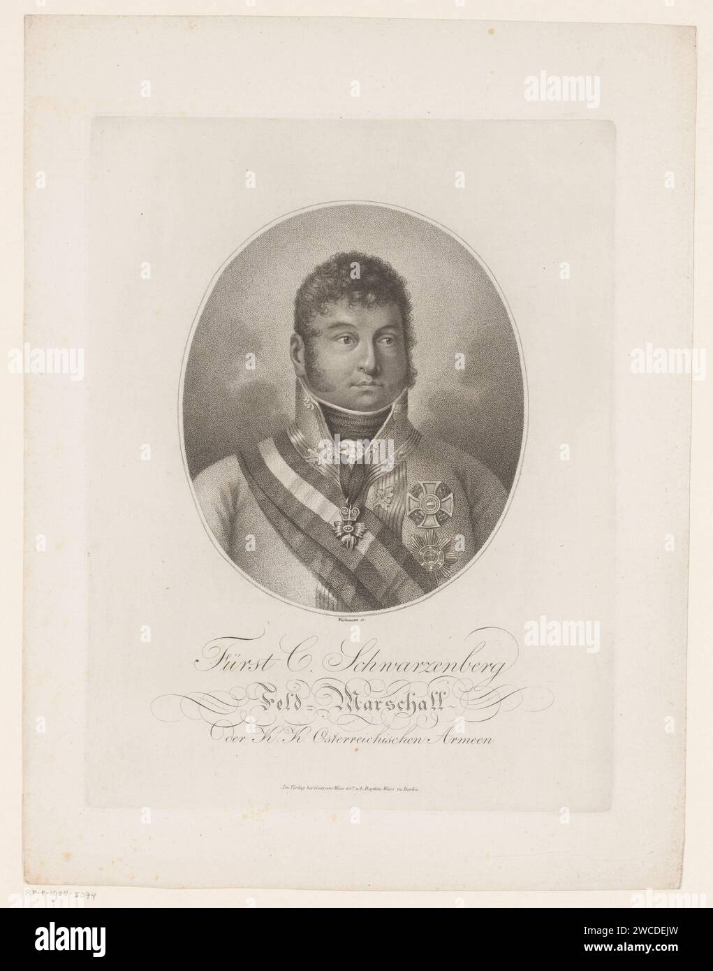 Portrait van Carl Philipp von Schwarzenberg, Anton Wachsmann, 1800 ...