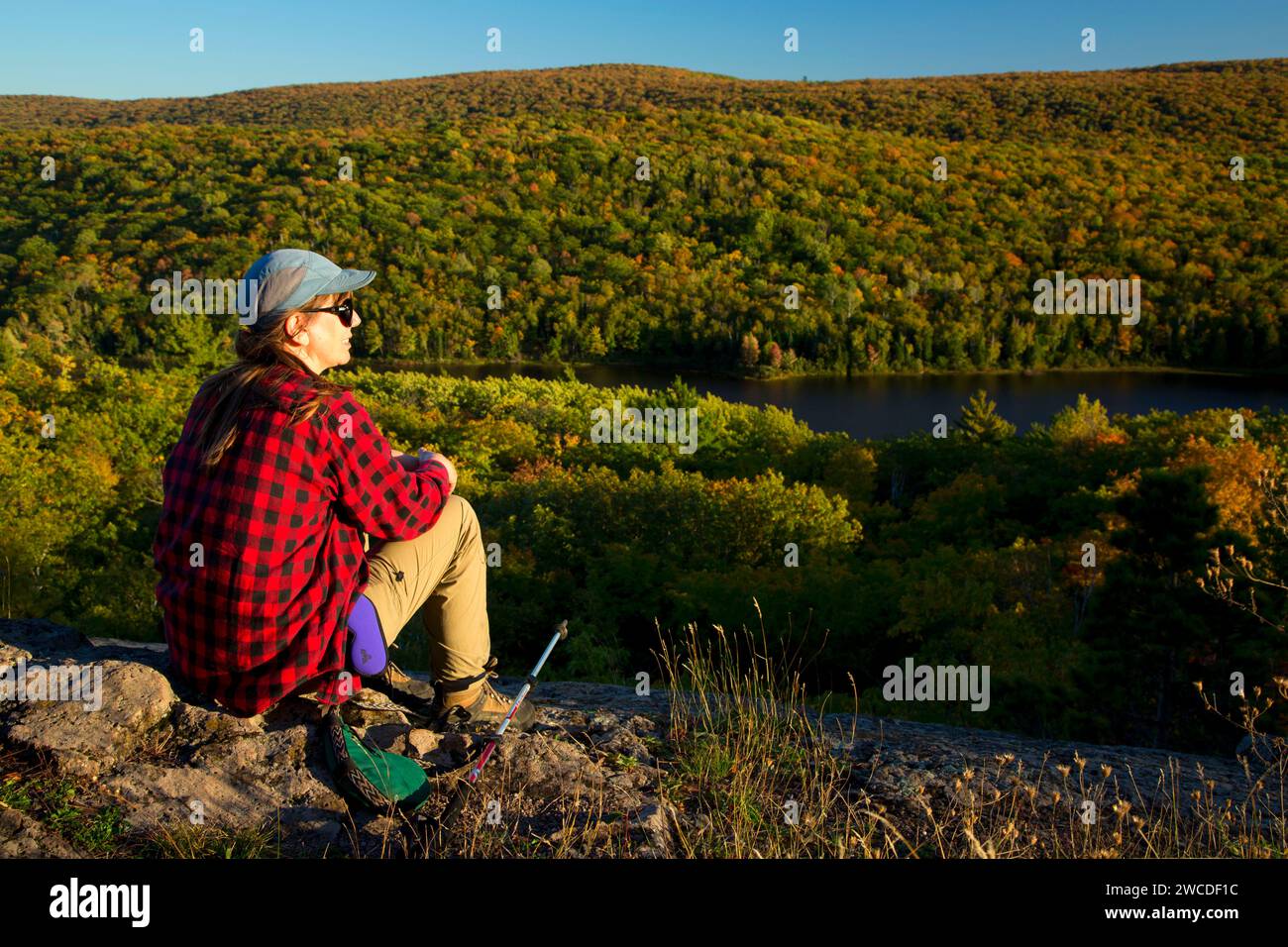View along Escarpment Trail, Porcupine Mountains Wilderness State Park ...