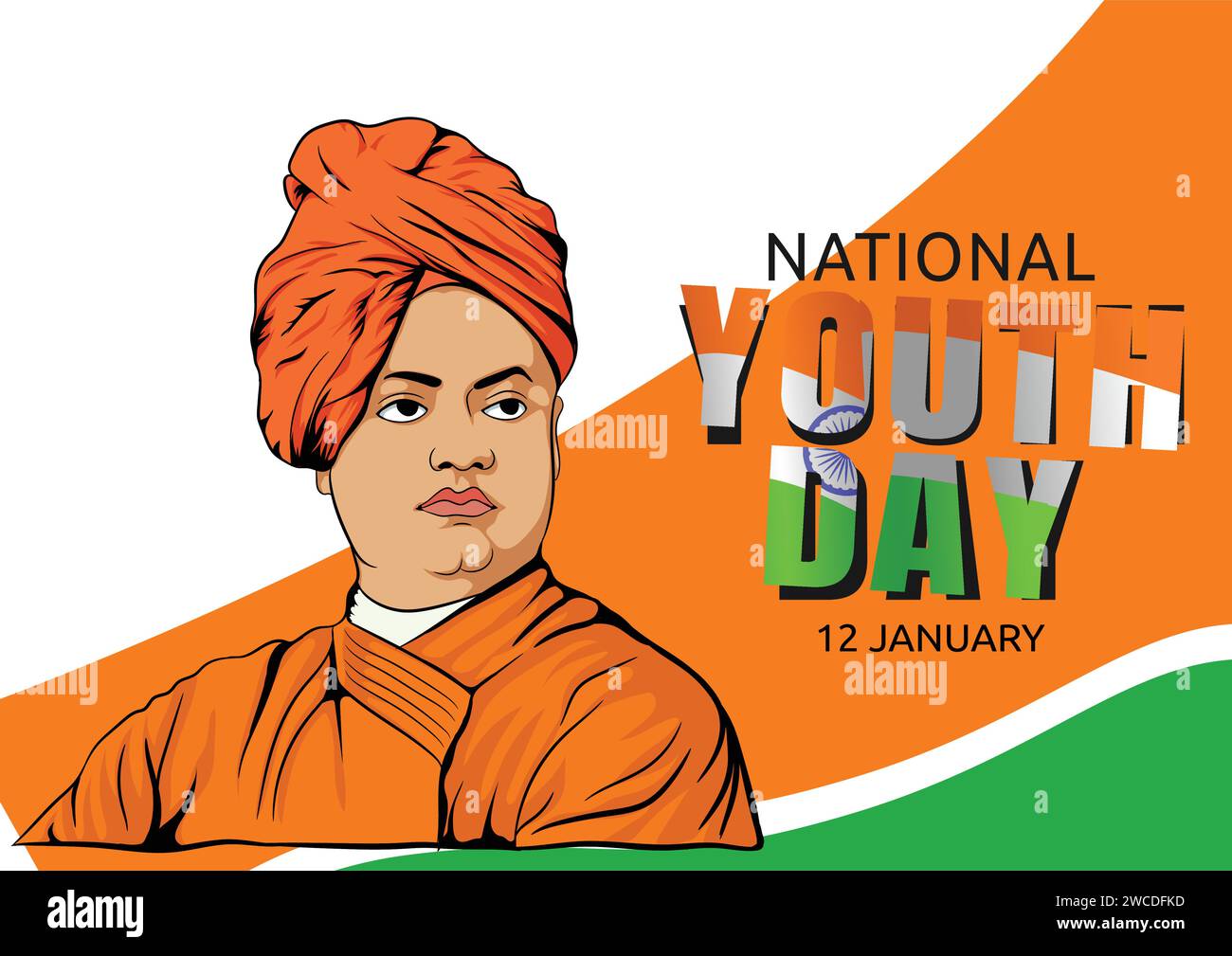 Swami vivekananda portrait Stock Vector Images - Alamy