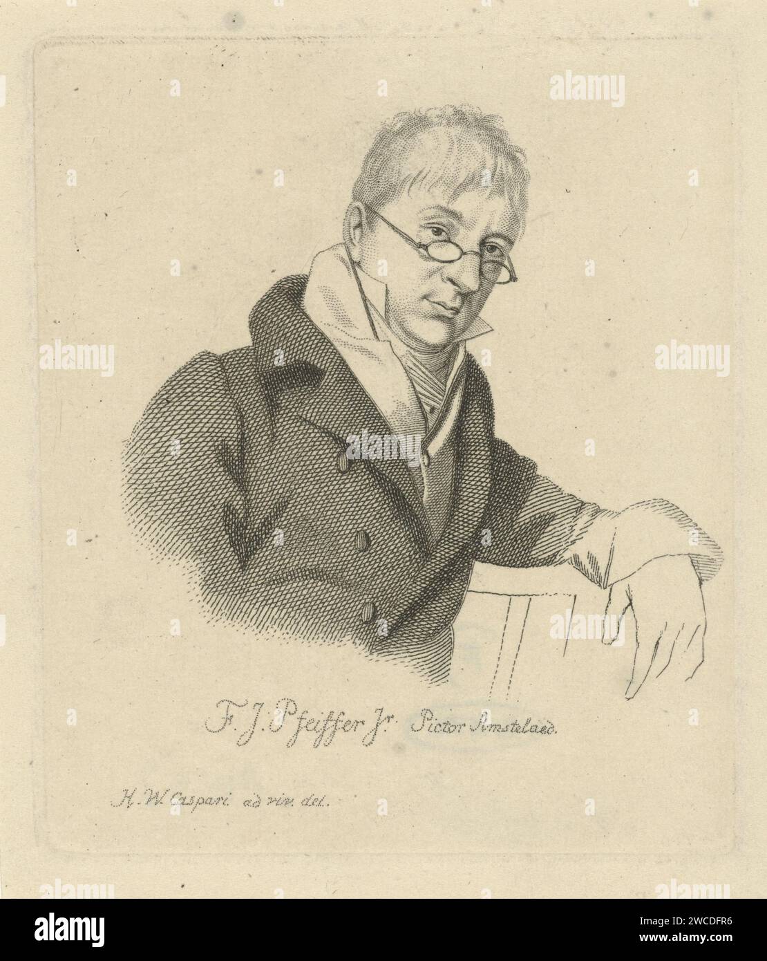 Portret van Francois Joseph Pfeiffer 2, Jacob Ernst Mark, after Hendrik ...