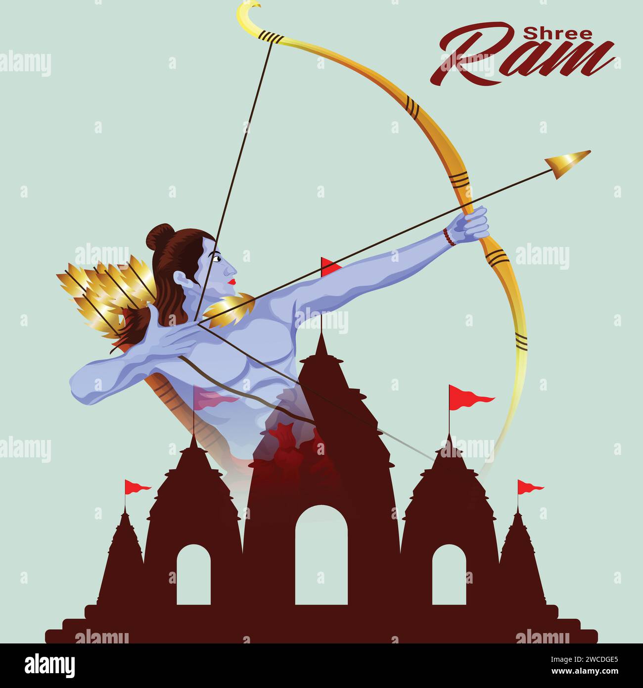 Ayodhya rama temple Stock Vector Images - Alamy