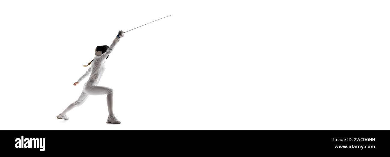 Fencing apparel. Displaying the specialized gear and clothing designed ...