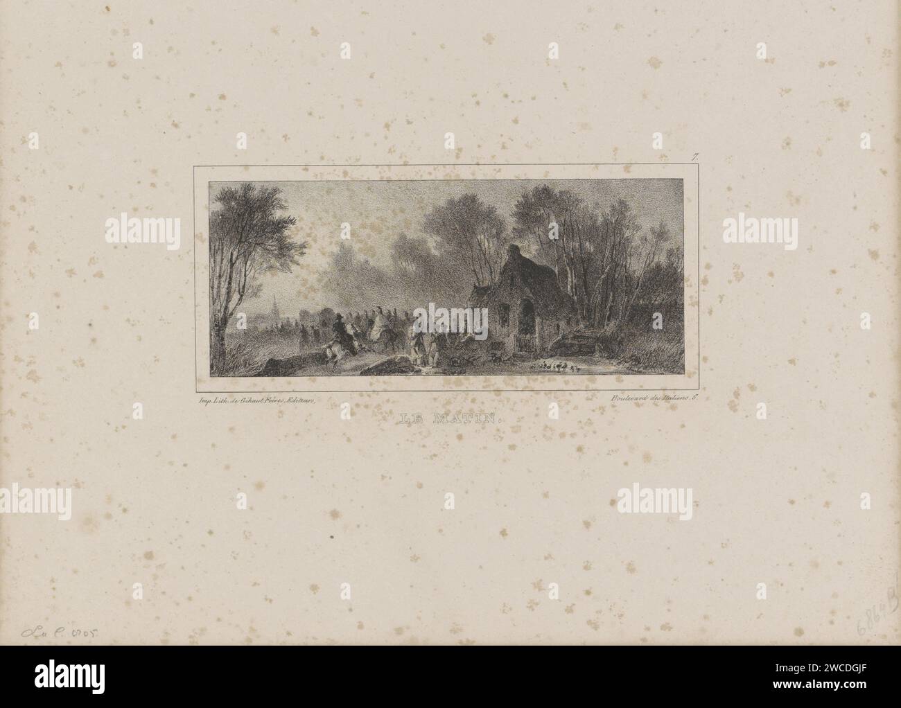 Morning, 1832, 1832 - 1833 print In the morning, French troops travel ...