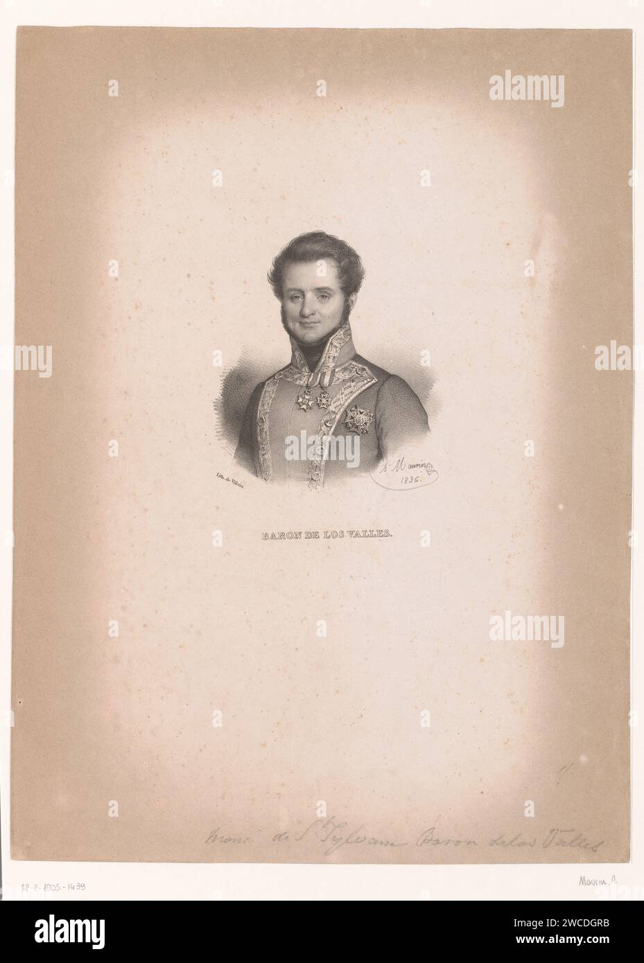 Portret Van Louis Xavier Auguet de Saint-Sylvain, Baron Van Los Valles ...