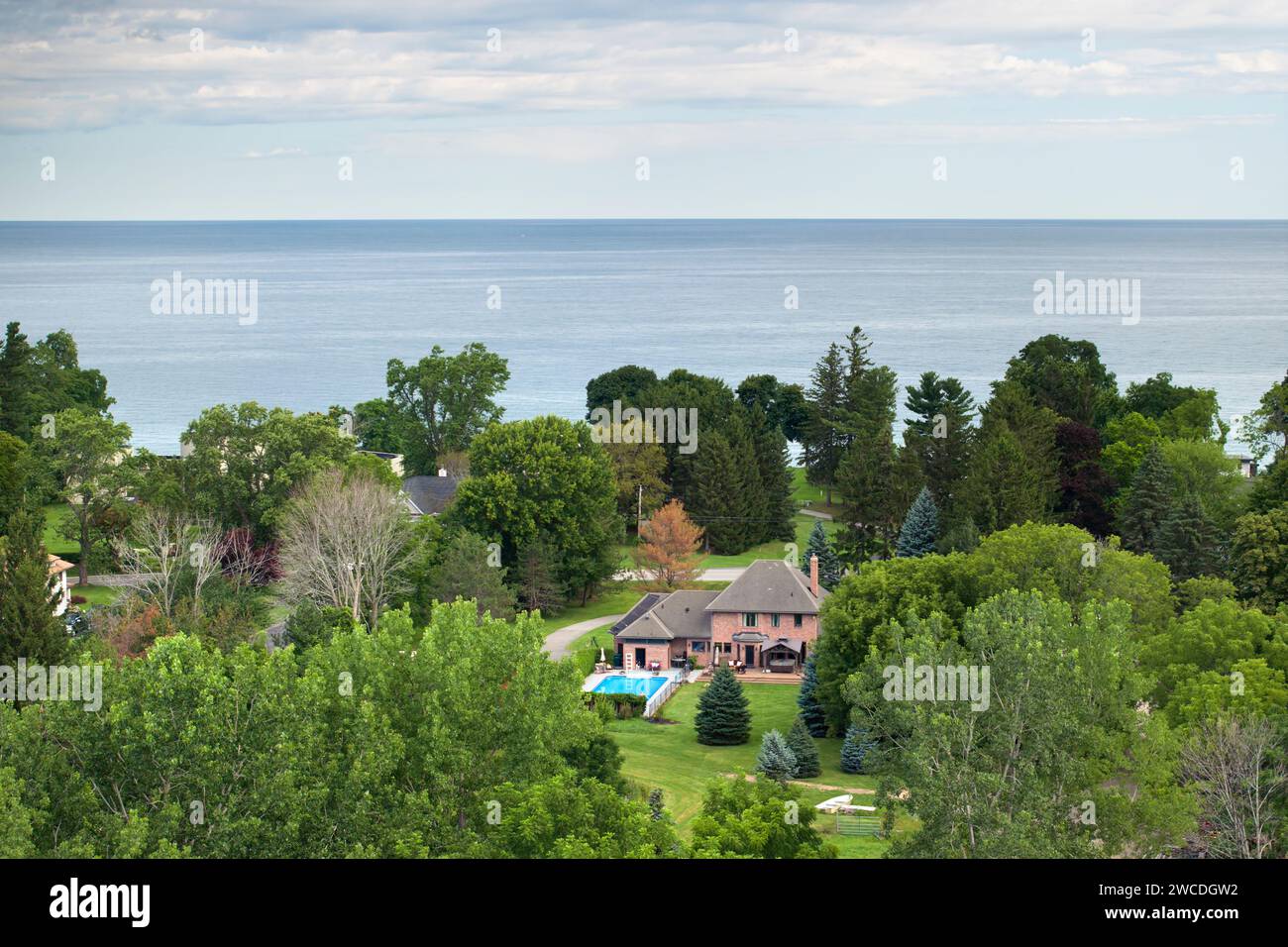 Large waterfront private home in Rochester, NY residential area on ...