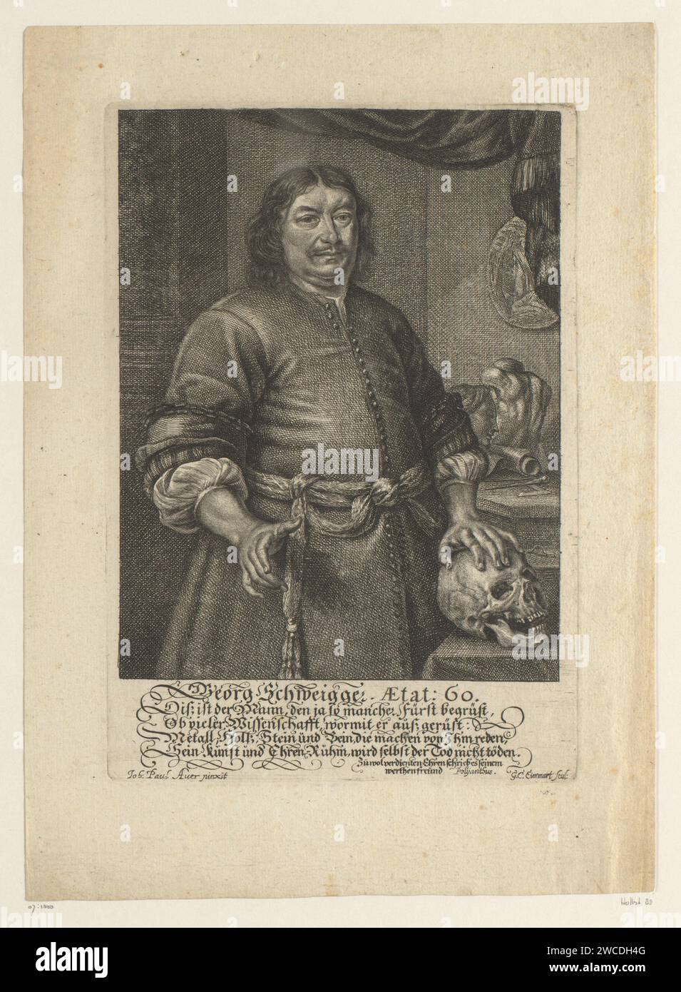 Portrait of Georg Schweigger at the age of 60, Georg Christoph Eimmart (II), After Johann Paul ...