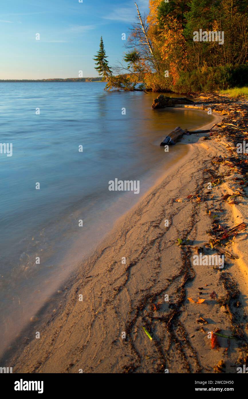 Indian Lake shoreline, Indian Lake State Park, Michigan Stock Photo - Alamy