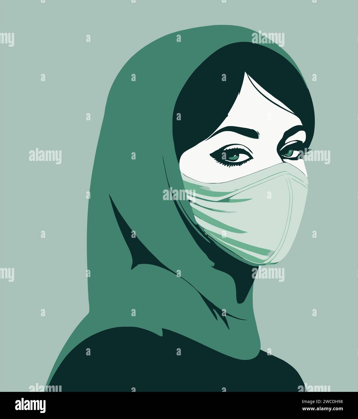 Woman in veil Stock Vector Images - Alamy