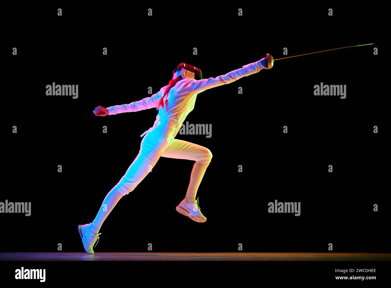 Action and motion. The dynamic motion of an athlete captured in a high ...