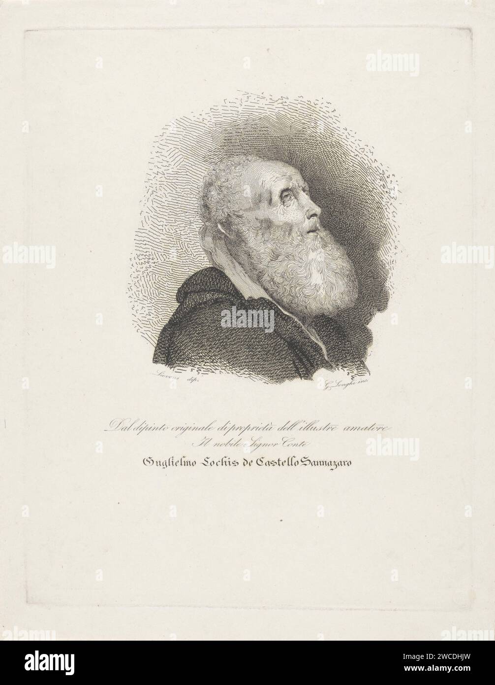 Old man with Baard, Giuseppe Longhi, After Jan Lievens, 1776 - 1831 ...