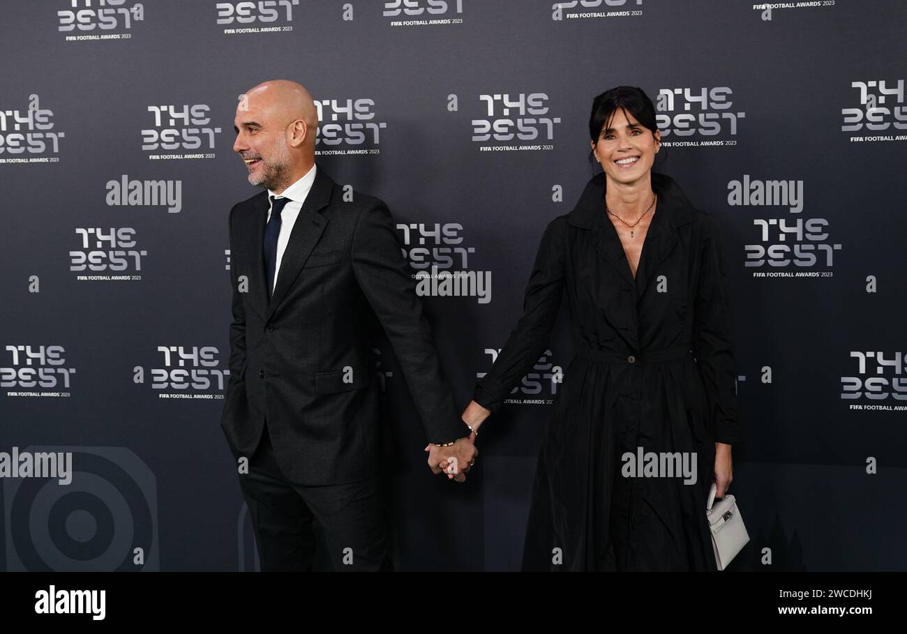 Pep Guardiola and Cristina Serra arriving for The Best FIFA Football ...