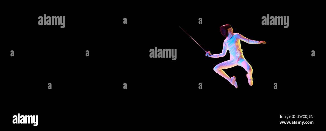 Action and motion. The dynamic motion of an athlete captured in a high ...