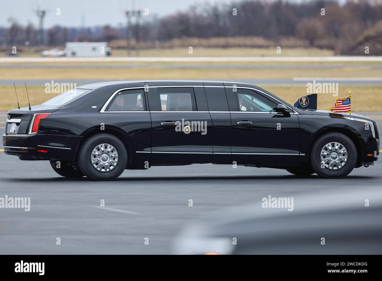 Philadelphia, Pa, USA. 15th Jan, 2024. POTUS motorcade pulled out of ...