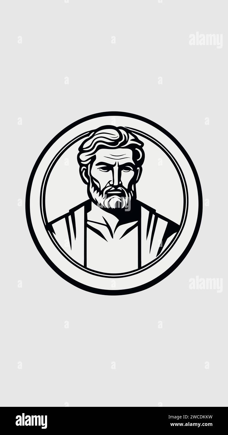 Minimalist stoic man symbol hi-res stock photography and images - Alamy