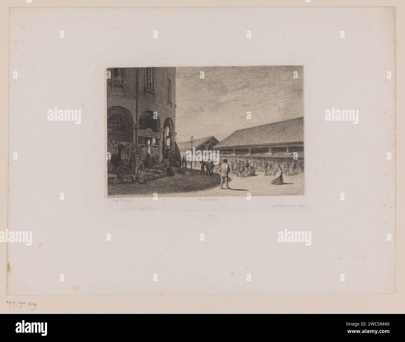 View of the covered market Carreau du Temple in Paris, Léopold Flameng ...