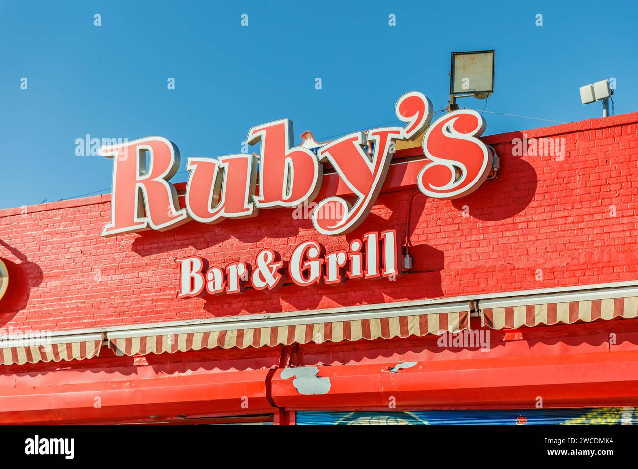 Brooklyn, New York City, USA - February 18, 2023: Facade of Ruby's Bar ...