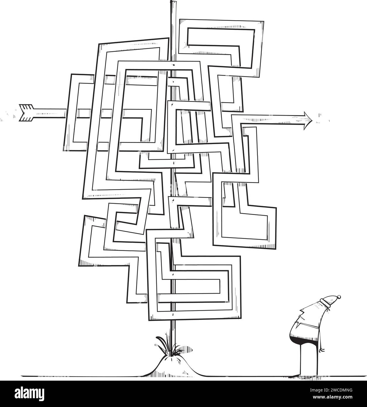 Confused cartoon Black and White Stock Photos & Images - Alamy