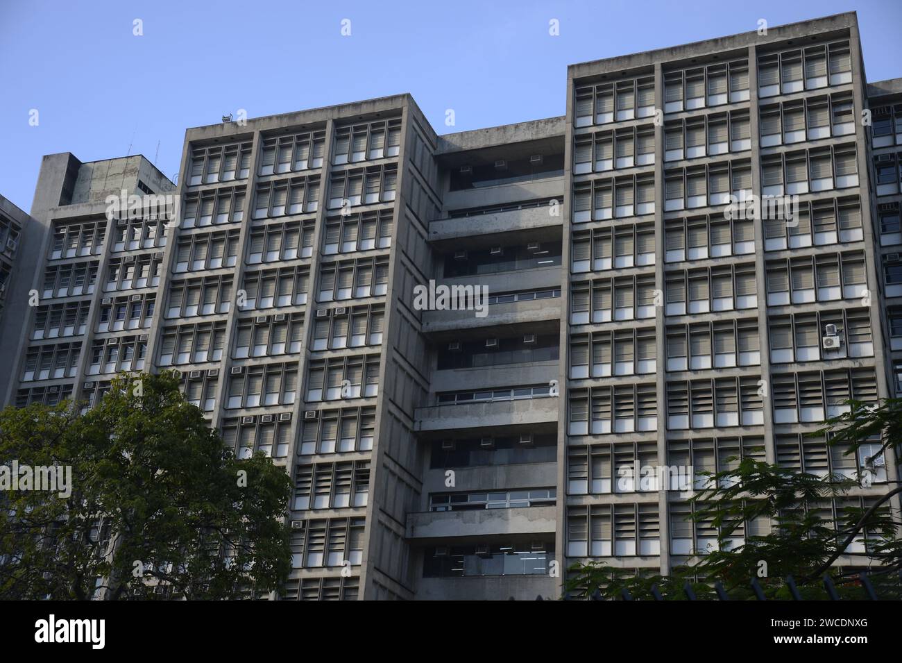 State University of Rio de Janeiro (UERJ), Maracanã campus, facade of ...