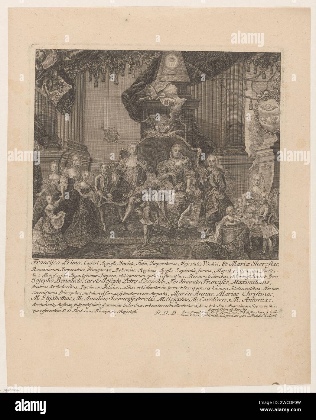 Portrait of Frans I Stefan, German Keizer and his family, Johann Daniel ...
