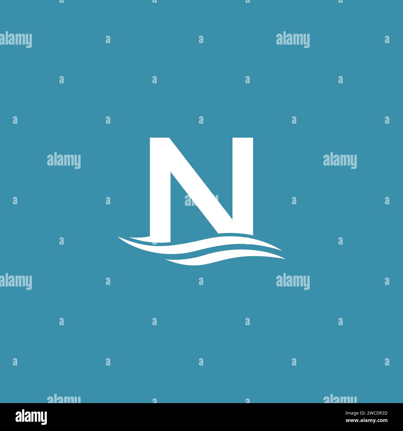 Water wave logo letters vector and water wave symbol icon hi-res stock ...