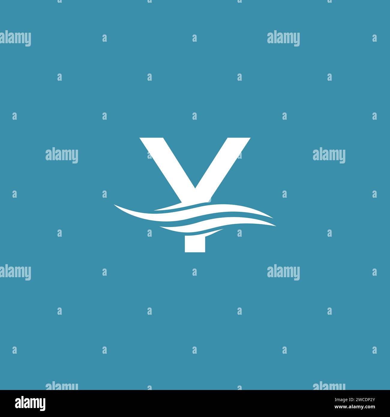 Water wave logo letters vector and water wave symbol icon hi-res stock ...