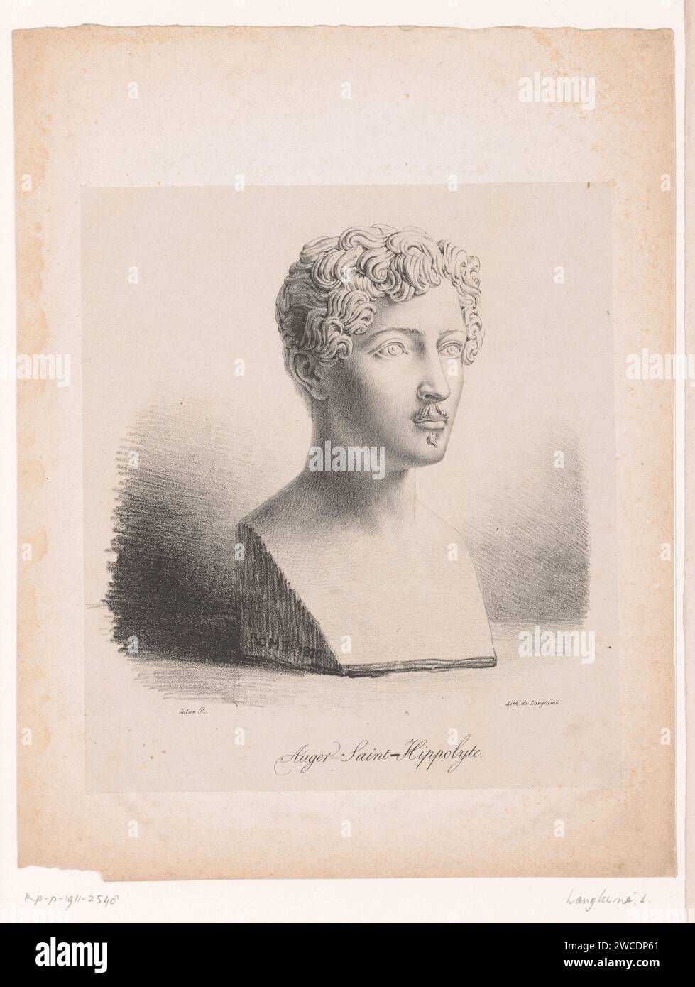 Bust Van Hippolyte Auger, Antoine Julien Potier, Pierre Langlumé, 1820 ...