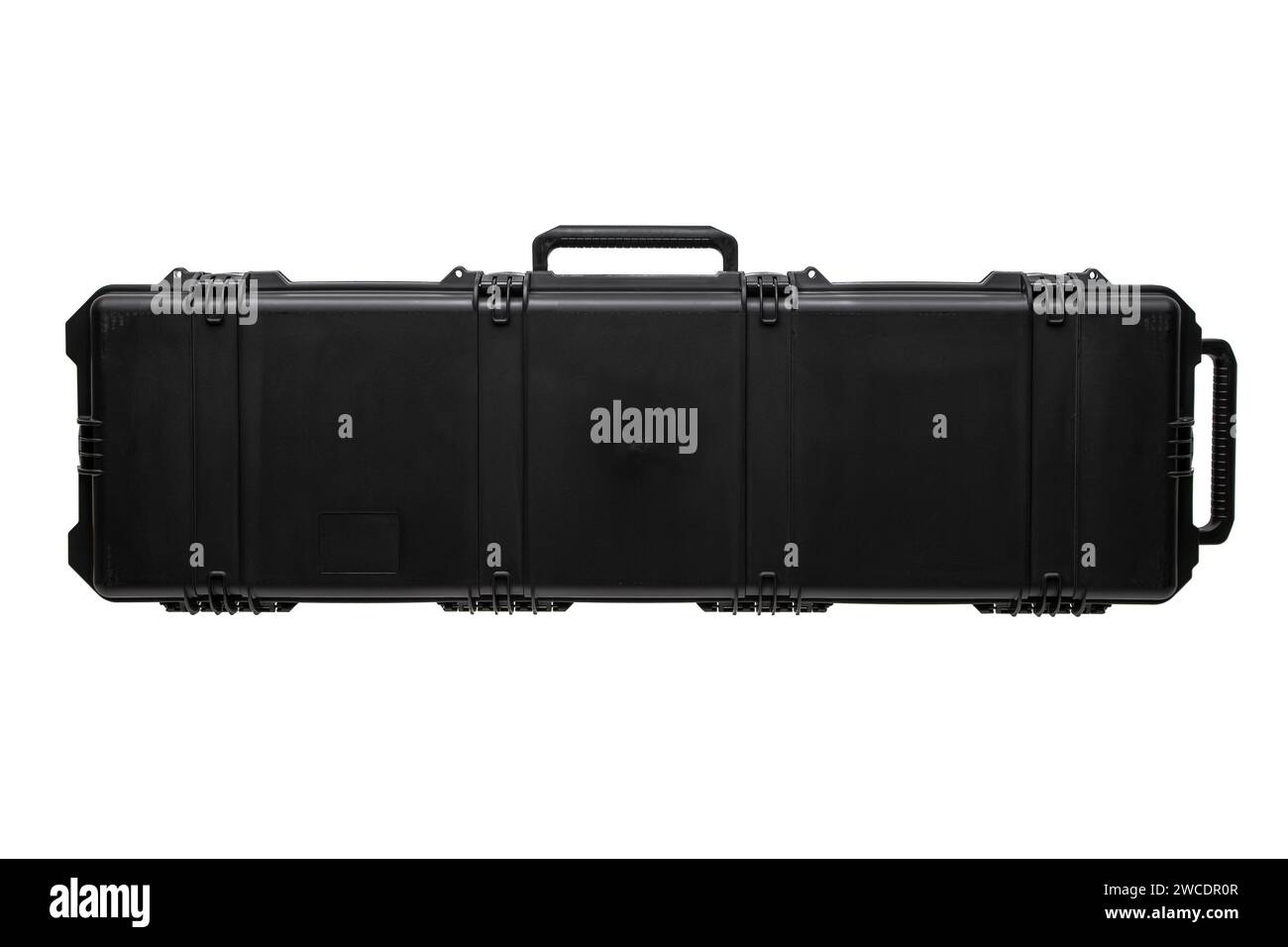 Large modern black case for storing and transporting weapons. Suitcase ...