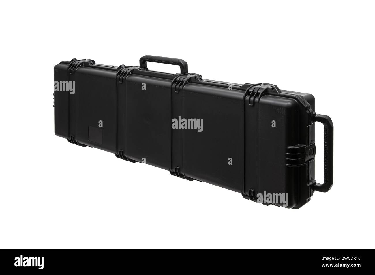 Large modern black case for storing and transporting weapons. Suitcase ...