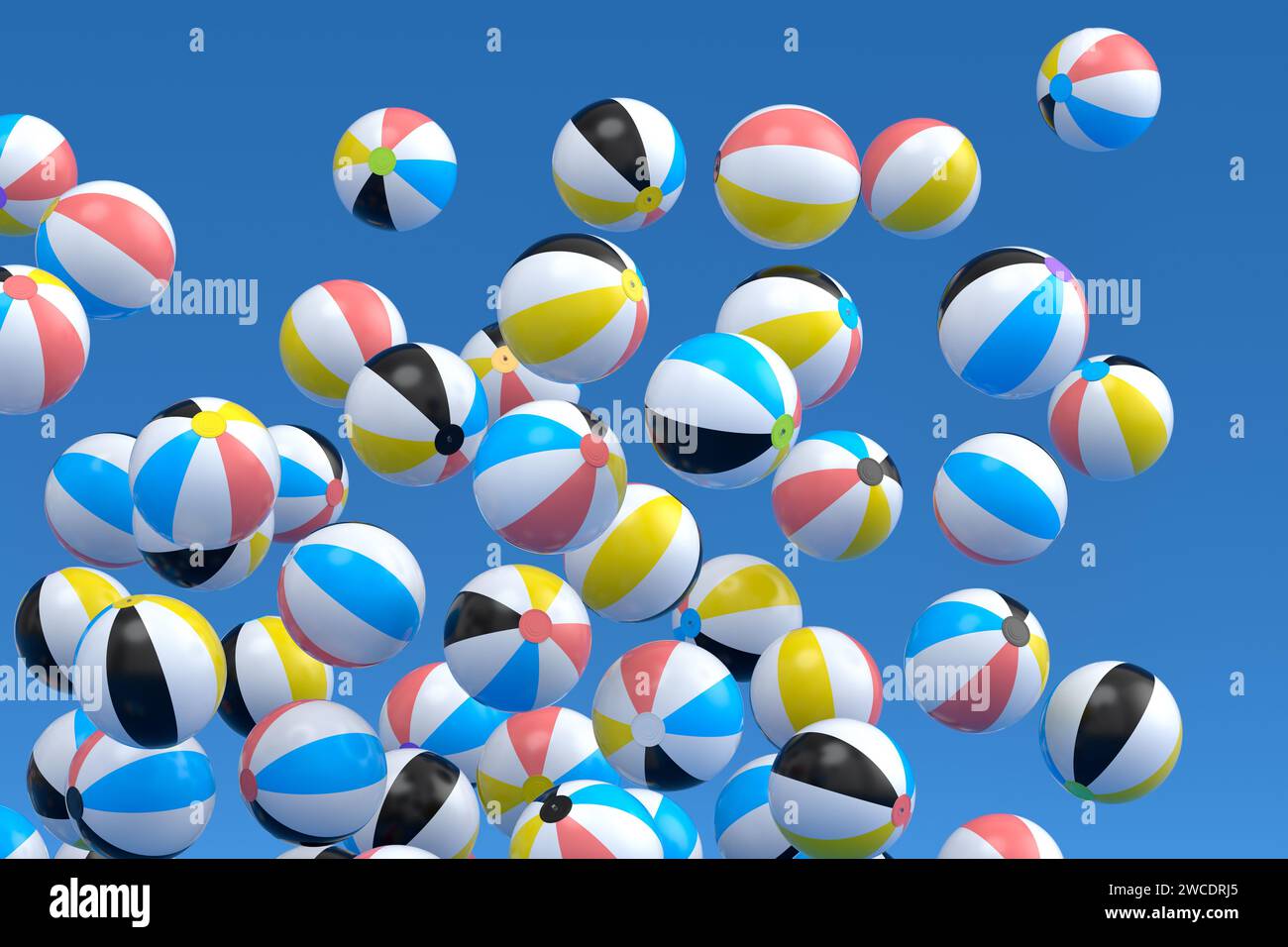 Many flying beach balls hi-res stock photography and images - Alamy
