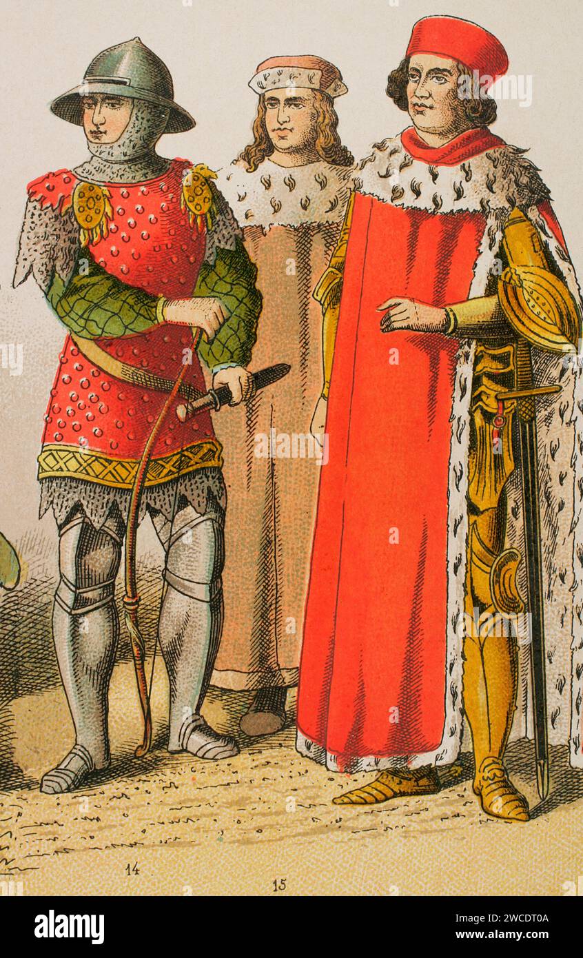 History of Germany. Middle Ages. 1450-1500. From left to right, 14 ...