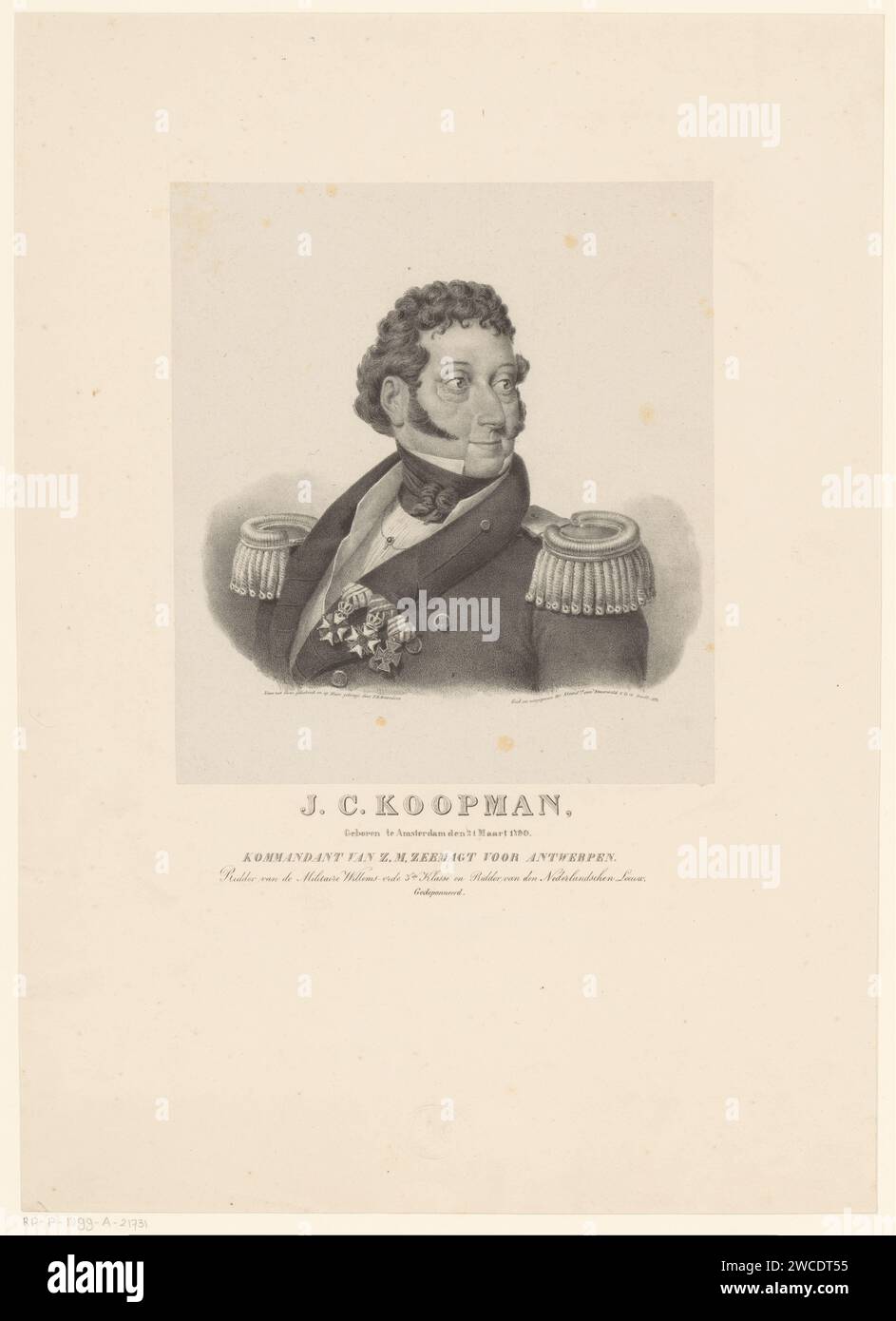 Portrait of Jan Coenraad Koopman, Franciscus Bernardus Waanders, 1833 ...